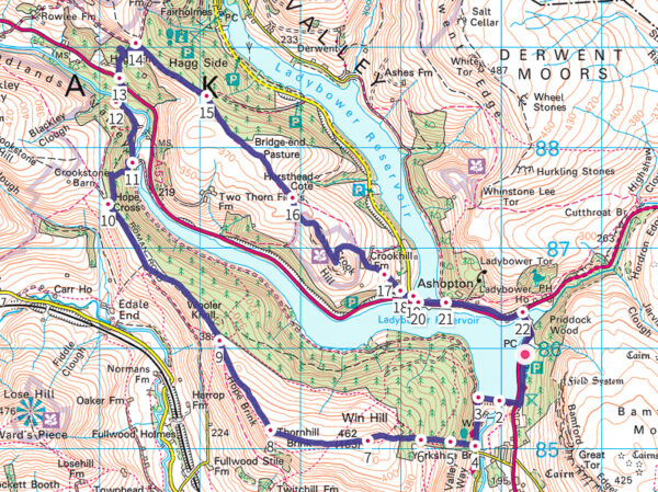 Win Hill + Crook Hill Walk From Ladybower Reservoir | 9-Mile Route ...