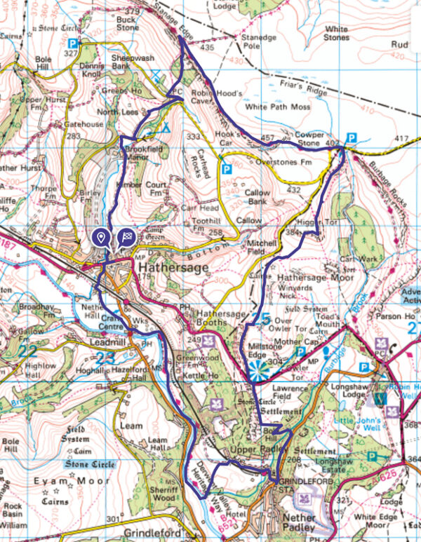 Padley Gorge, Higger Tor + Stanage Edge Walk From Hathersage | 12-Mile ...