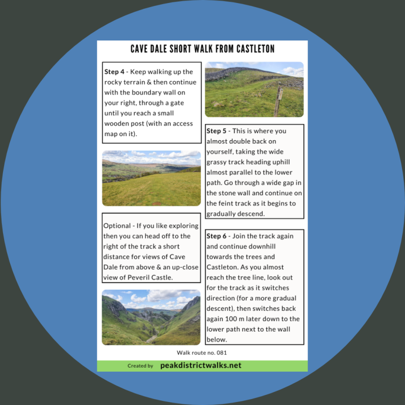 Cave Dale Walk From Castleton PDF | 2-Miles (Route 081) – Peak District ...