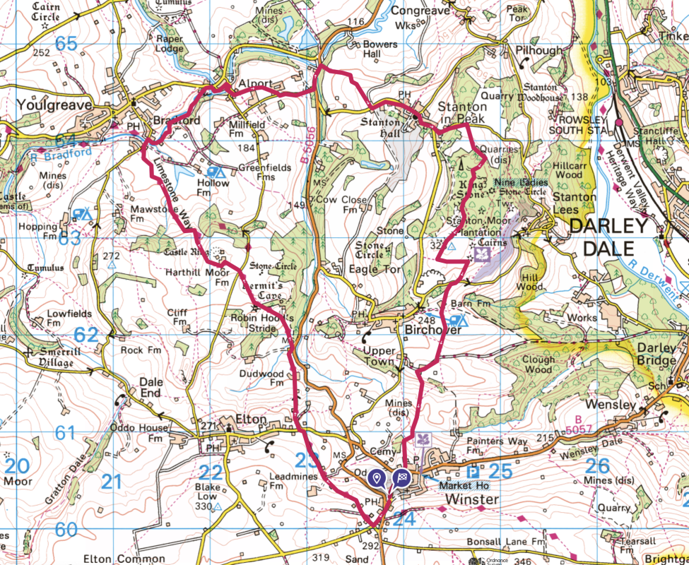 Robin Hood’s Stride + Stanton Moor from Winster | 9-mile route – Peak ...