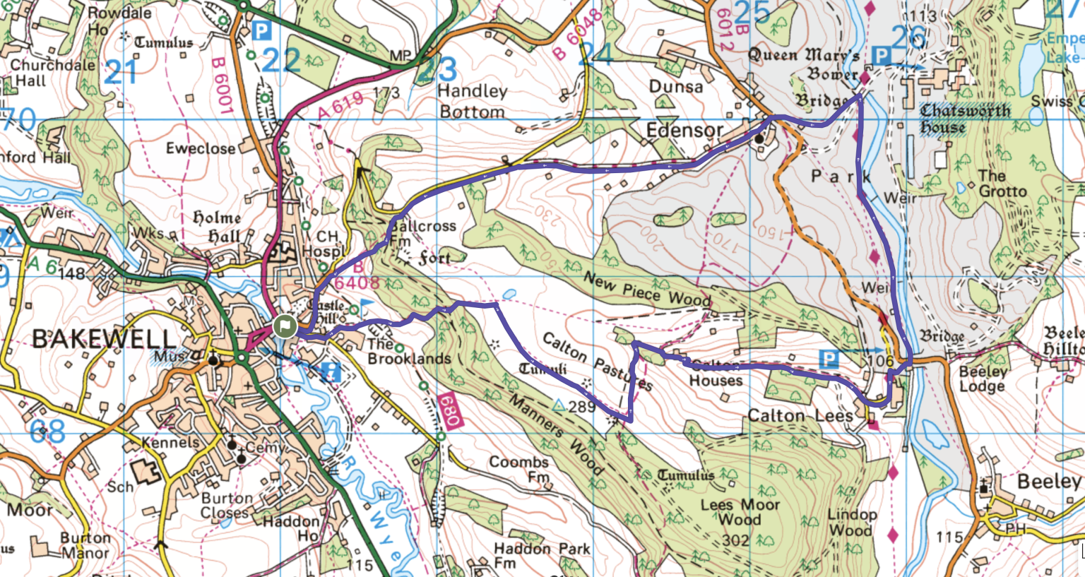 Chatsworth House and Edensor from Bakewell | 7-Mile route – Peak ...